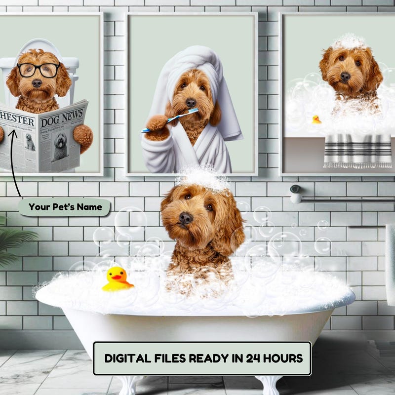 Custom Dog Bathroom Signs - Etsy