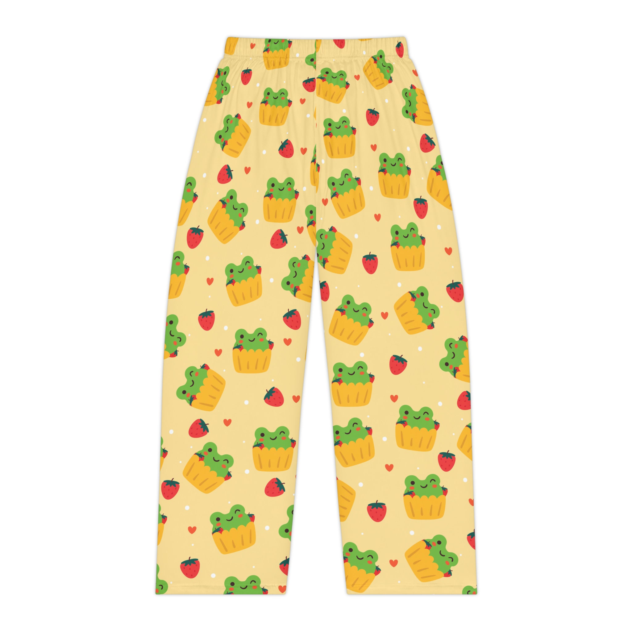 Frog Cupcake Kawaii Pajama Pants - Cute Aegyo Woman's Lounge Wear ...
