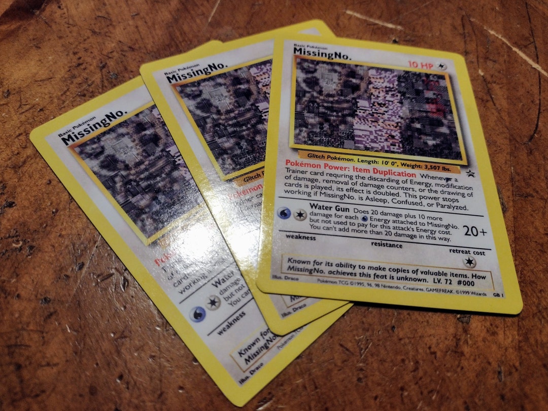 Custom Gen 1 Missingno Pokemon Card - 1:1 Replica of a Real Card! - Etsy