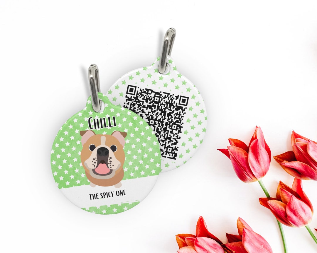 Custom Dog ID Tag With QR Code Personalized Dog Tag Puppy Name Tags ...