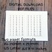 Printable Maths Times Tables Lists Instant Download A4 or US Letter ...
