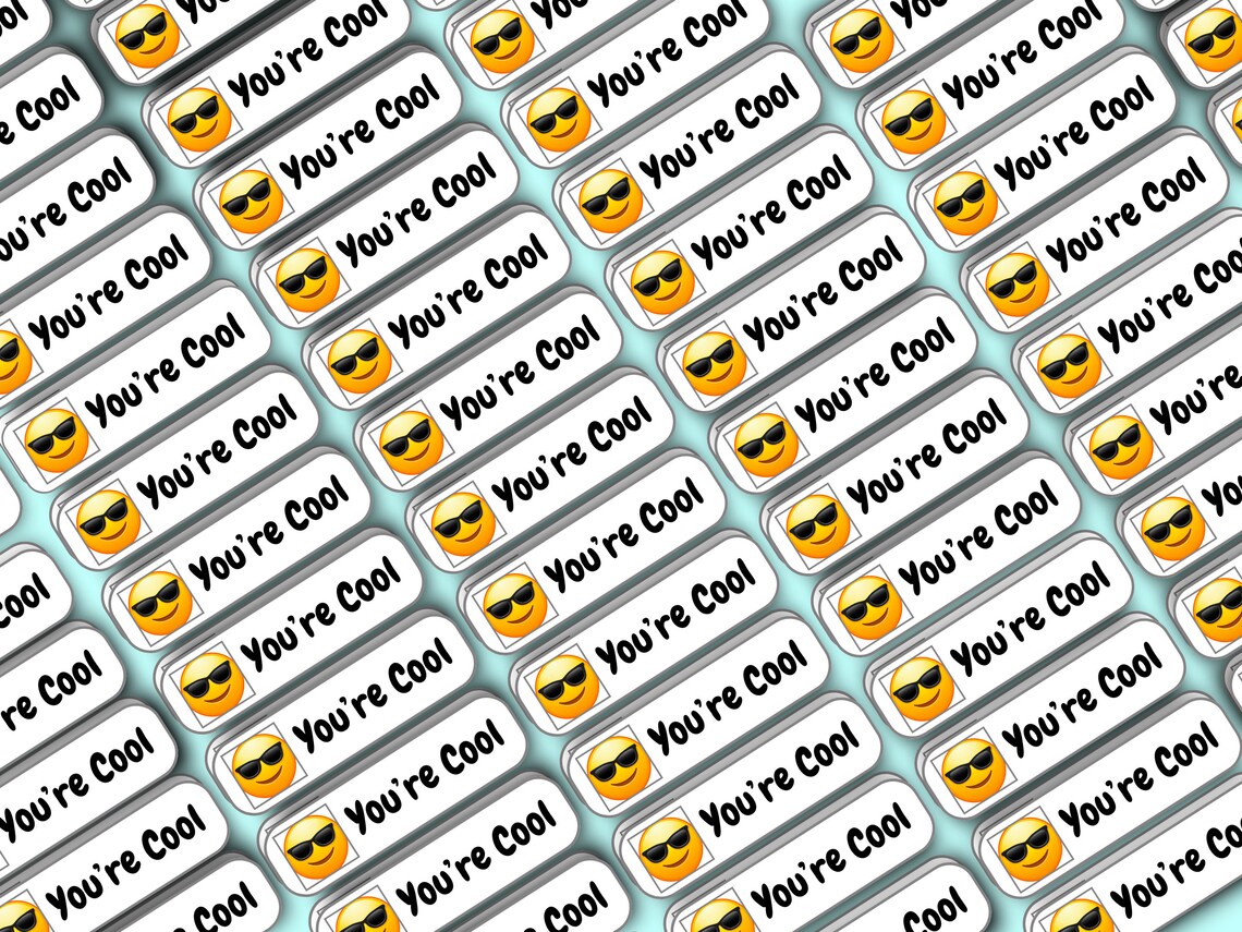 Small Name Tags With Smiley Face You're Cool Smiley Face Waterproof ...
