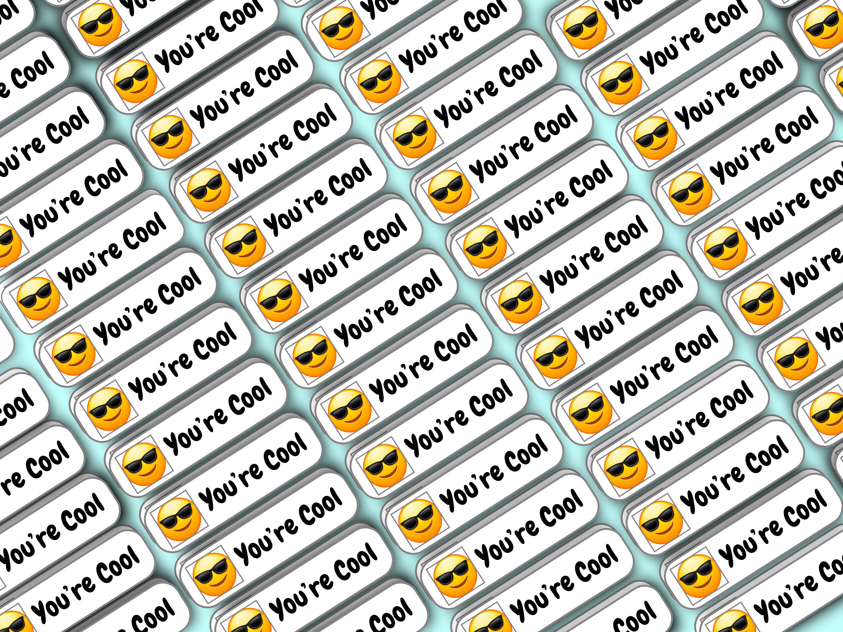 Small Name Tags With Smiley Face You're Cool Smiley Face Waterproof ...