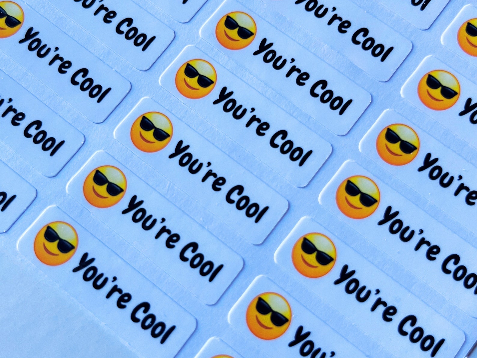 Small Name Tags With Smiley Face You're Cool Smiley Face Waterproof ...