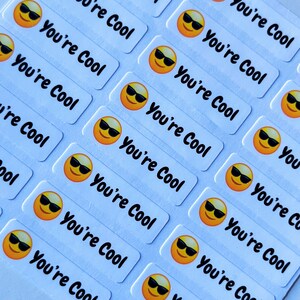 Small Name Tags With Smiley Face You're Cool Smiley Face Waterproof ...