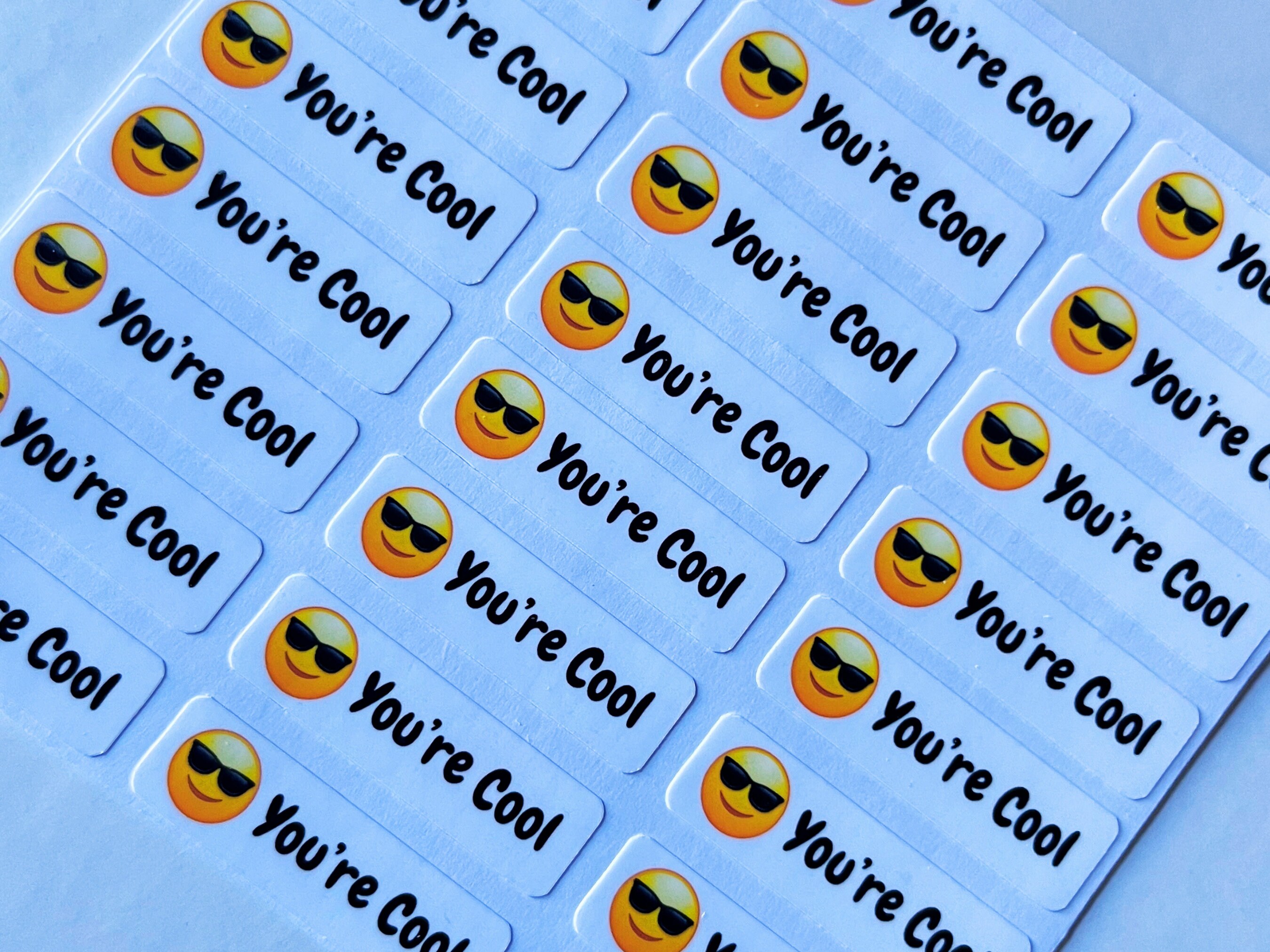Small Name Tags With Smiley Face You're Cool Smiley Face Waterproof ...