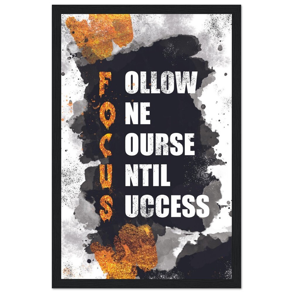Focus - Motivational Wall Art - Etsy
