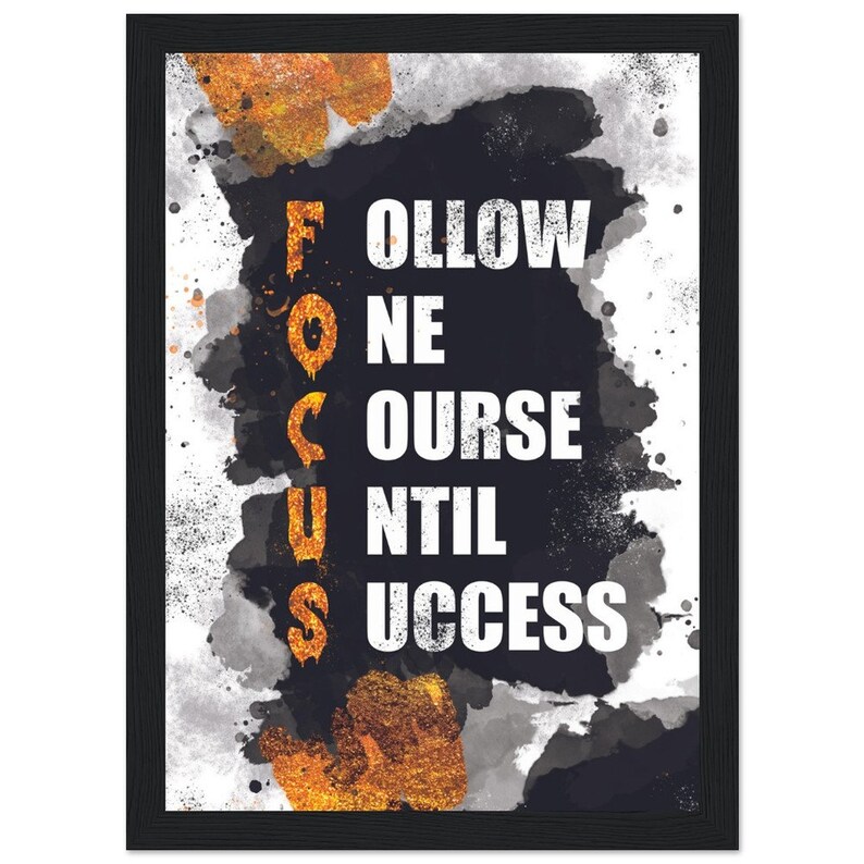 Focus - Motivational Wall Art - Etsy