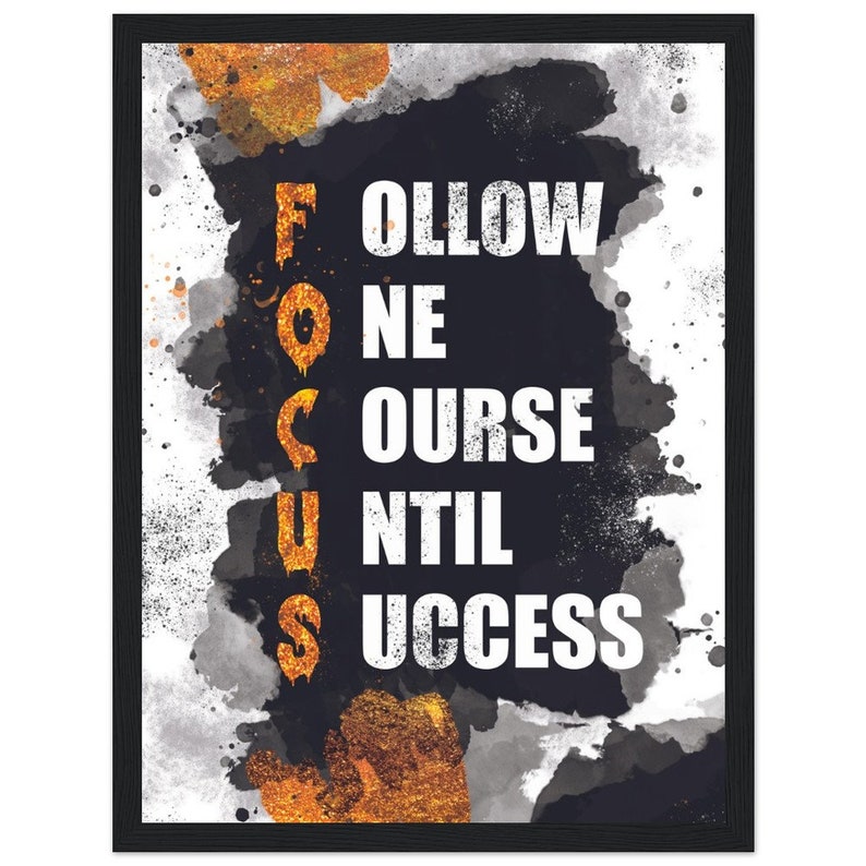 Focus - Motivational Wall Art - Etsy