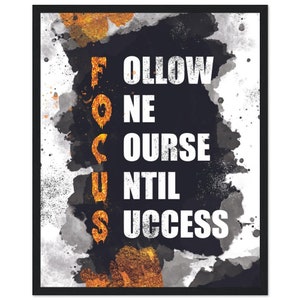 Focus Motivational Wall Art - Etsy