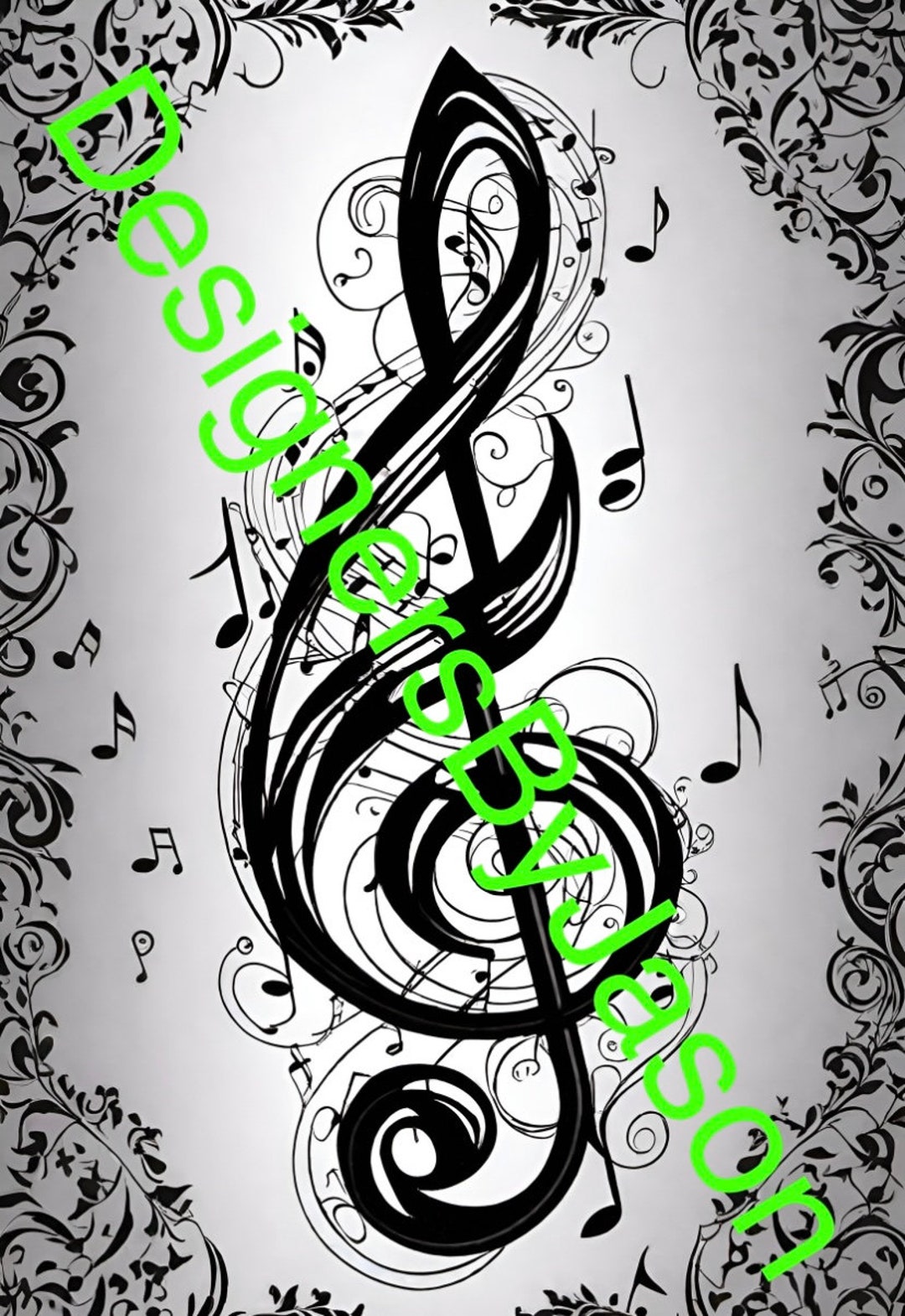 Music & Nature, Digital Work, Tattooing or for Sticker or Shirt ...