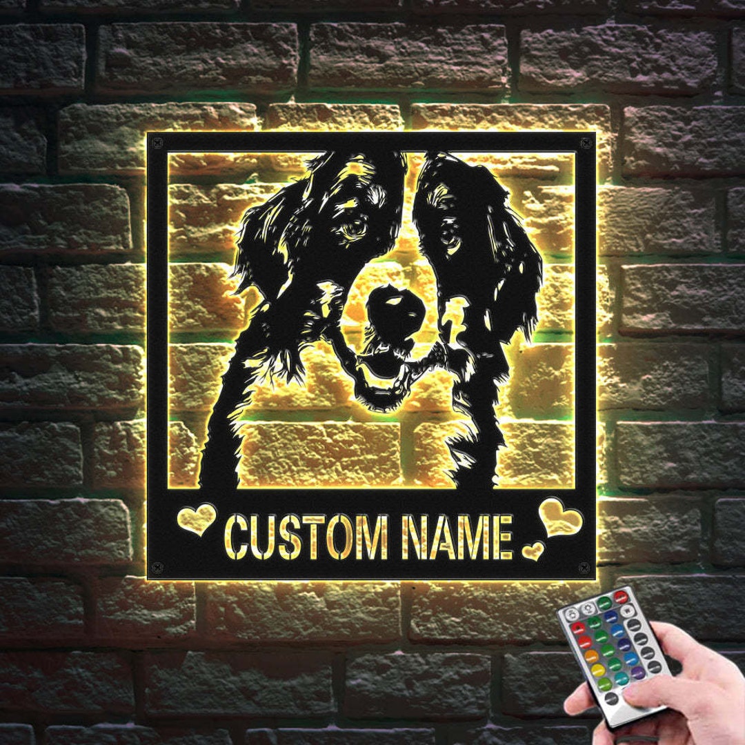 Custom Metal Sign LED Light Personalized Photo Sign Wall Art Home Decor ...