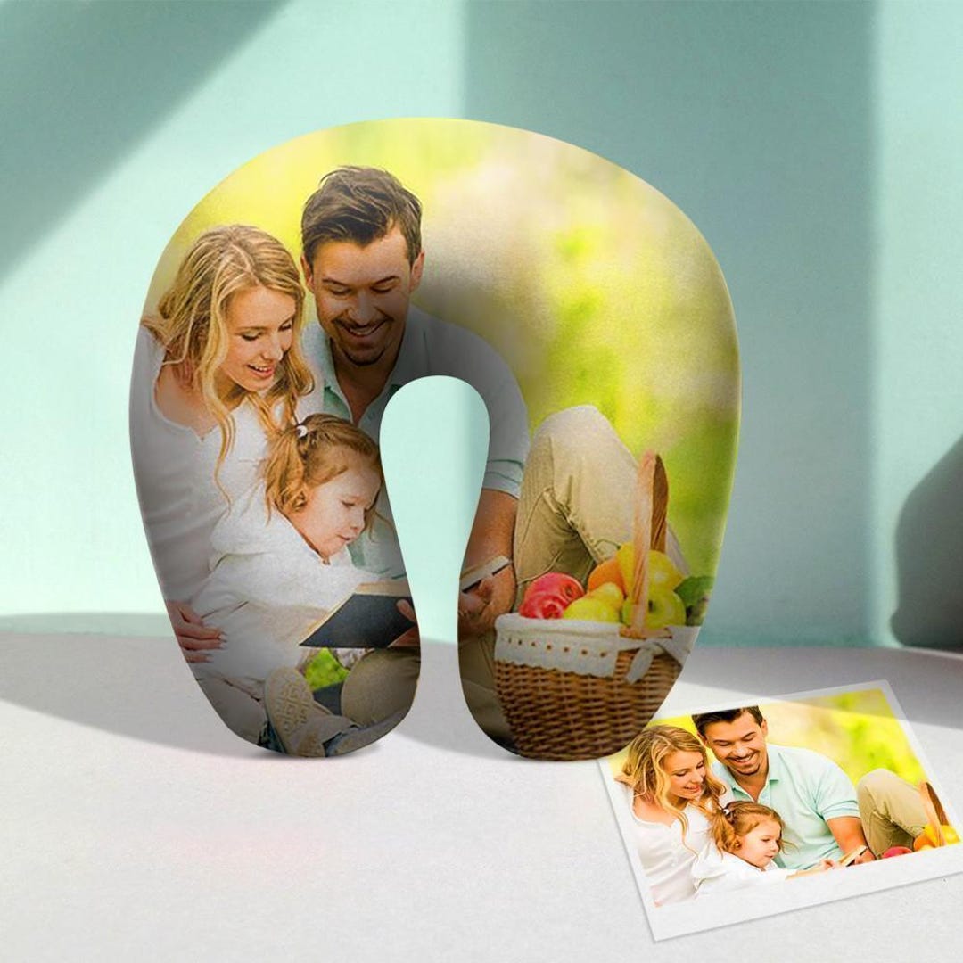 Customized Photo U-shaped Travel Neck Pillow Comfortable Nursing Pillow ...