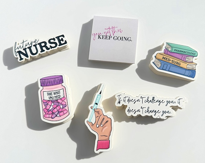 Nursing Student Sticker Pack 6nursing School, Nurses Week, New Nurse ...
