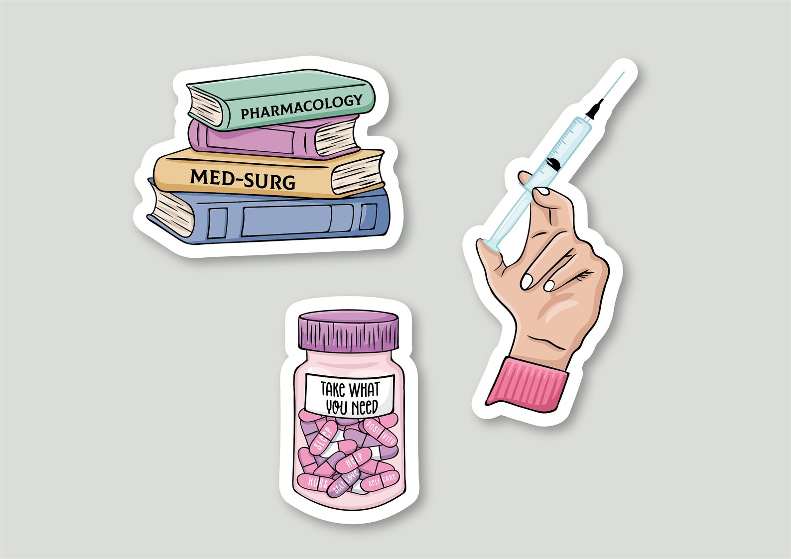 Nursing Student Sticker Pack 6nursing School, Nurses Week, Back 2 ...