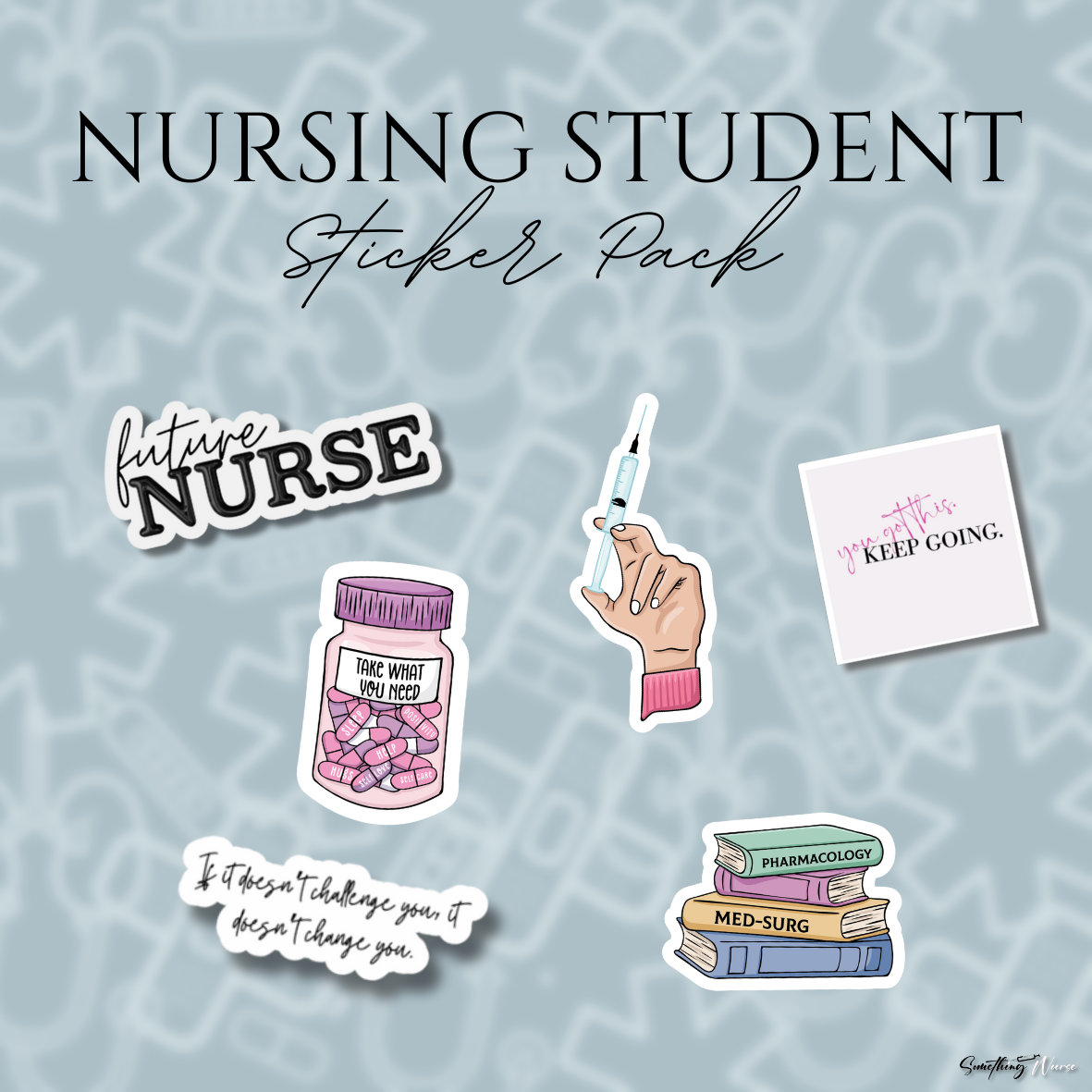 Nursing Student Sticker Pack (6)-nursing School, Nurses Week, RN LPN ...