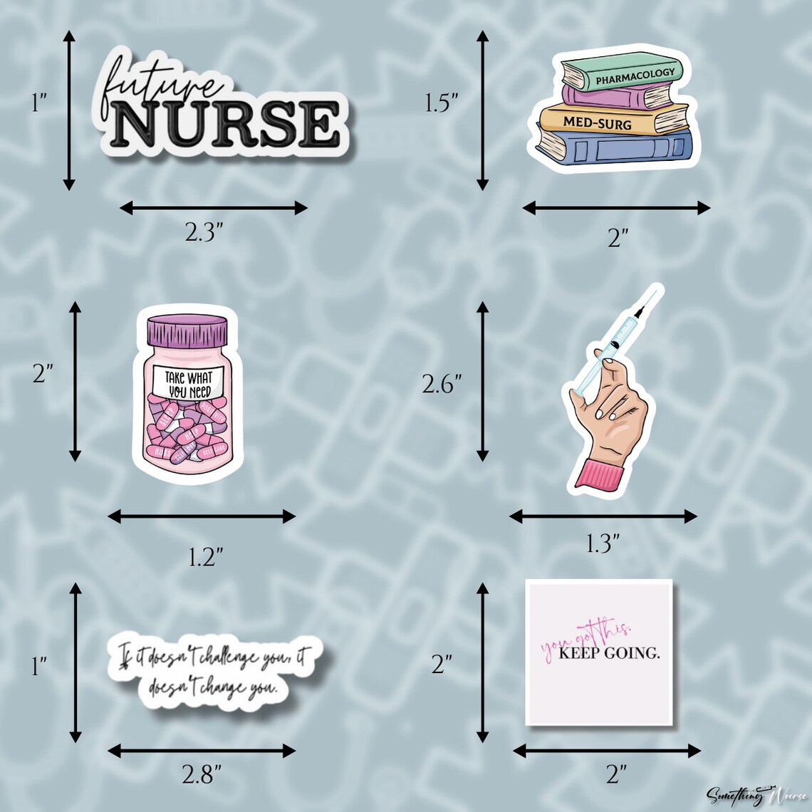 Nursing Student Sticker Pack (6) • Nurse School Gift • RN LPN Medical ...