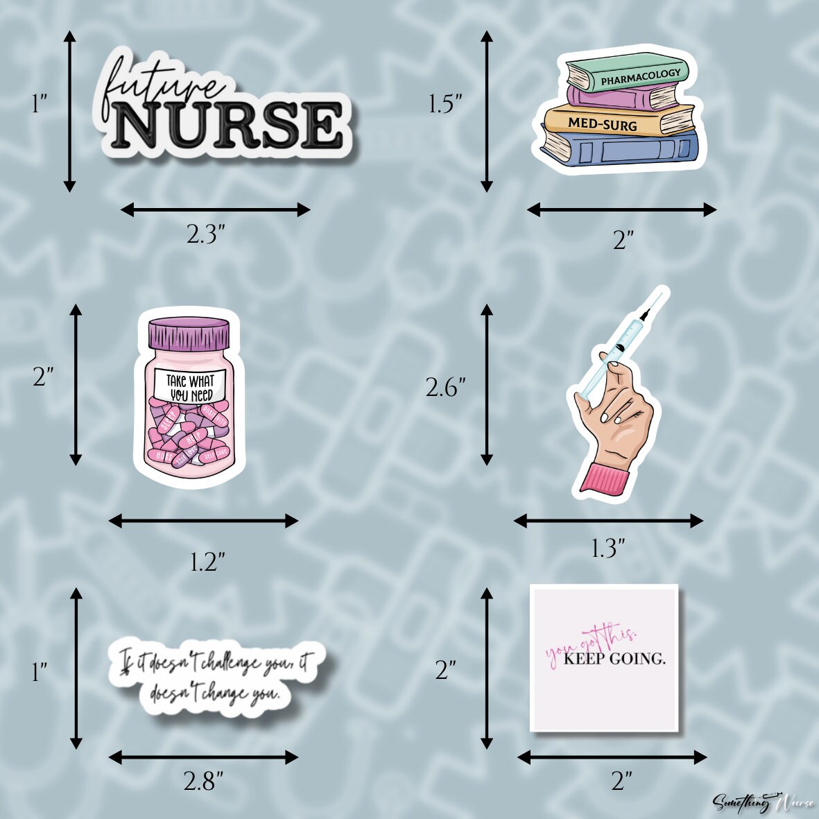 Nursing Student Sticker Pack (6)-nursing School, Nurses Week, RN LPN ...