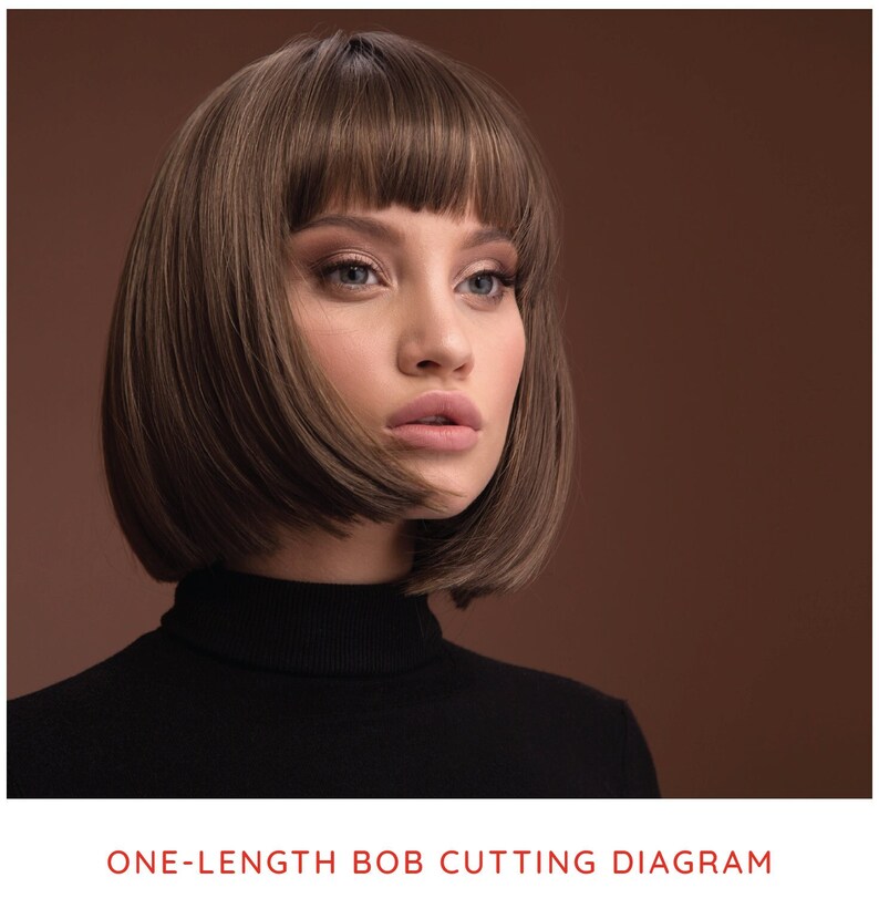 One Length Bob Haircutting Diagram - Etsy