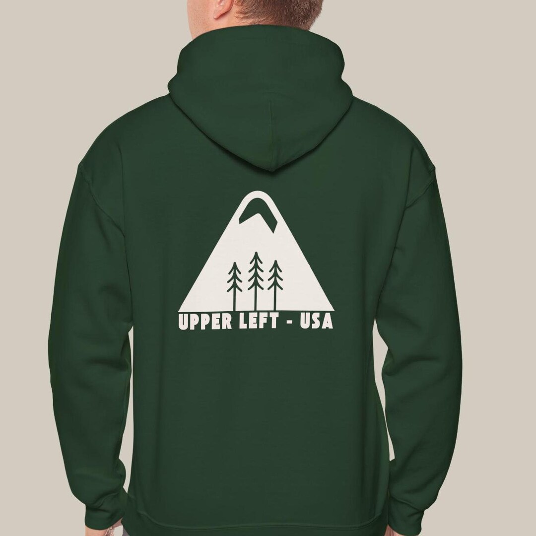 PNW Evergreen Mountain Cozy Hoodie: Upper Left, USA Pacific Northwest ...