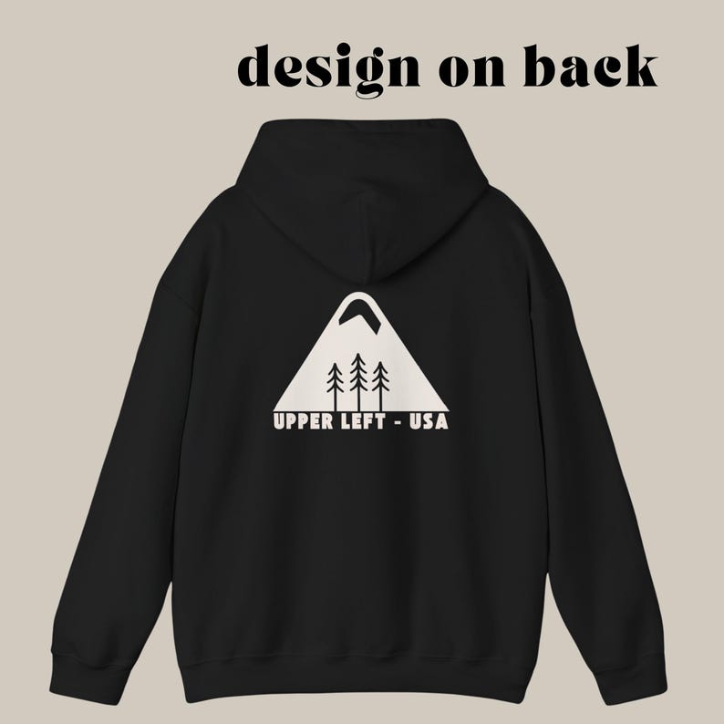 PNW Evergreen Mountain Cozy Hoodie: Upper Left, USA Pacific Northwest ...