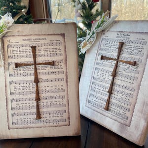 Hymn Decor Blessed Assurance in the Garden Old Rugged Cross Easter ...