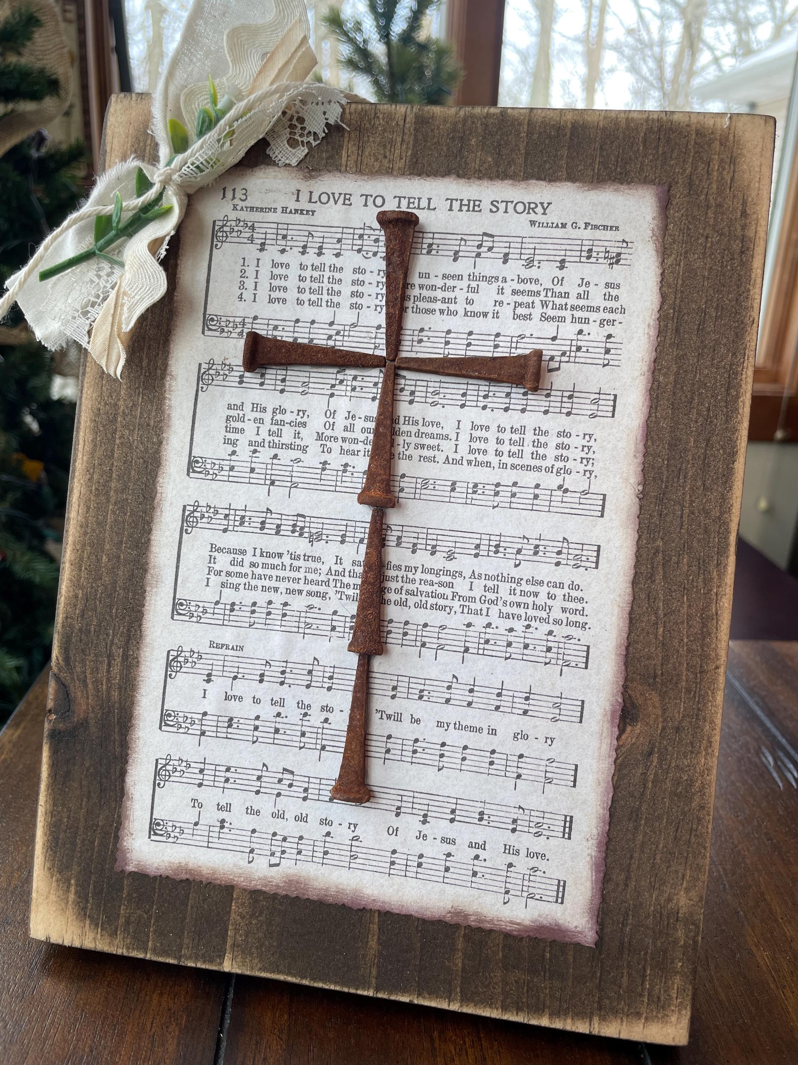 Hymn Decor Blessed Assurance in the Garden Old Rugged Cross Easter ...