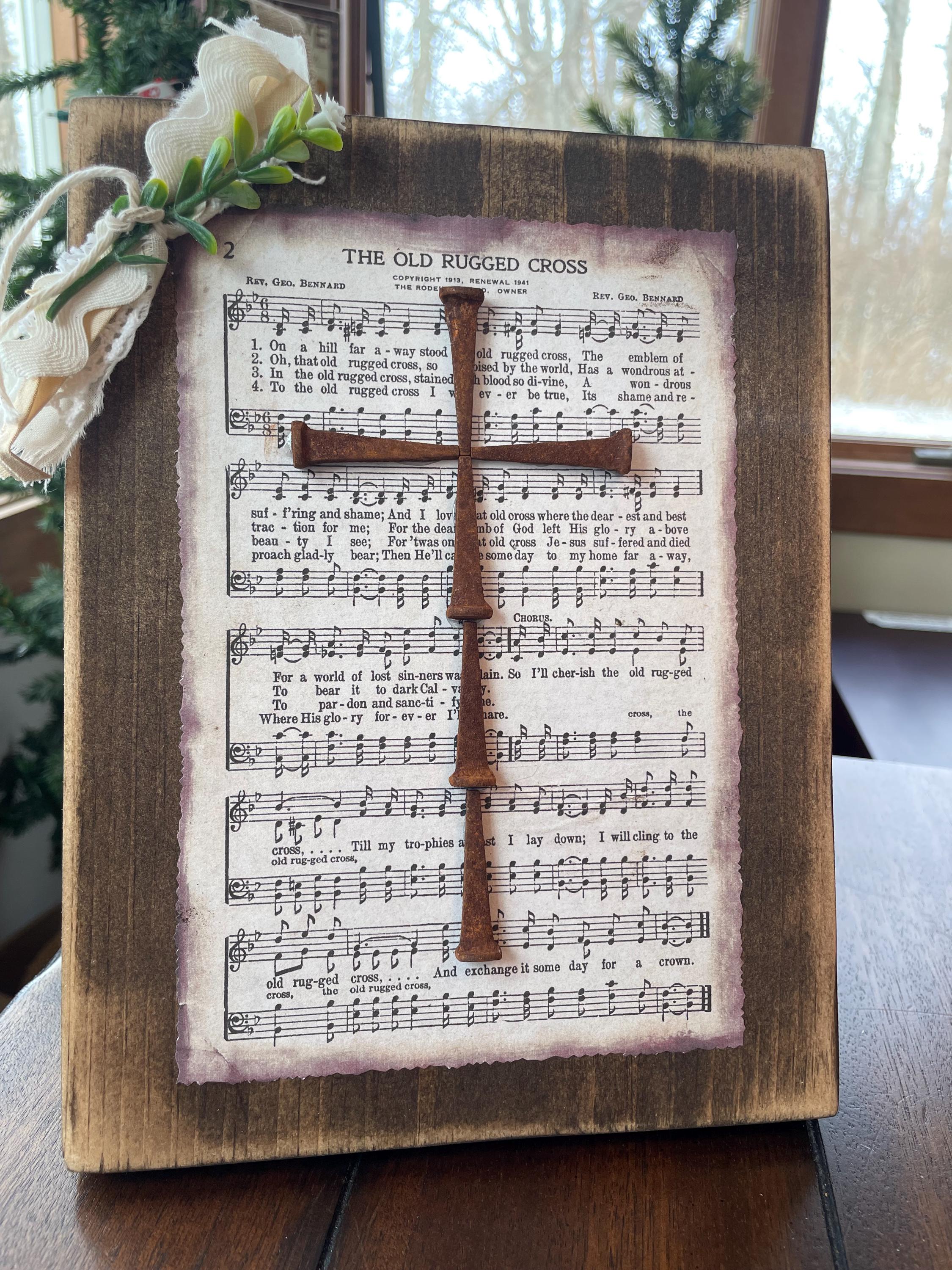 Hymn Decor Blessed Assurance in the Garden Old Rugged Cross Easter ...