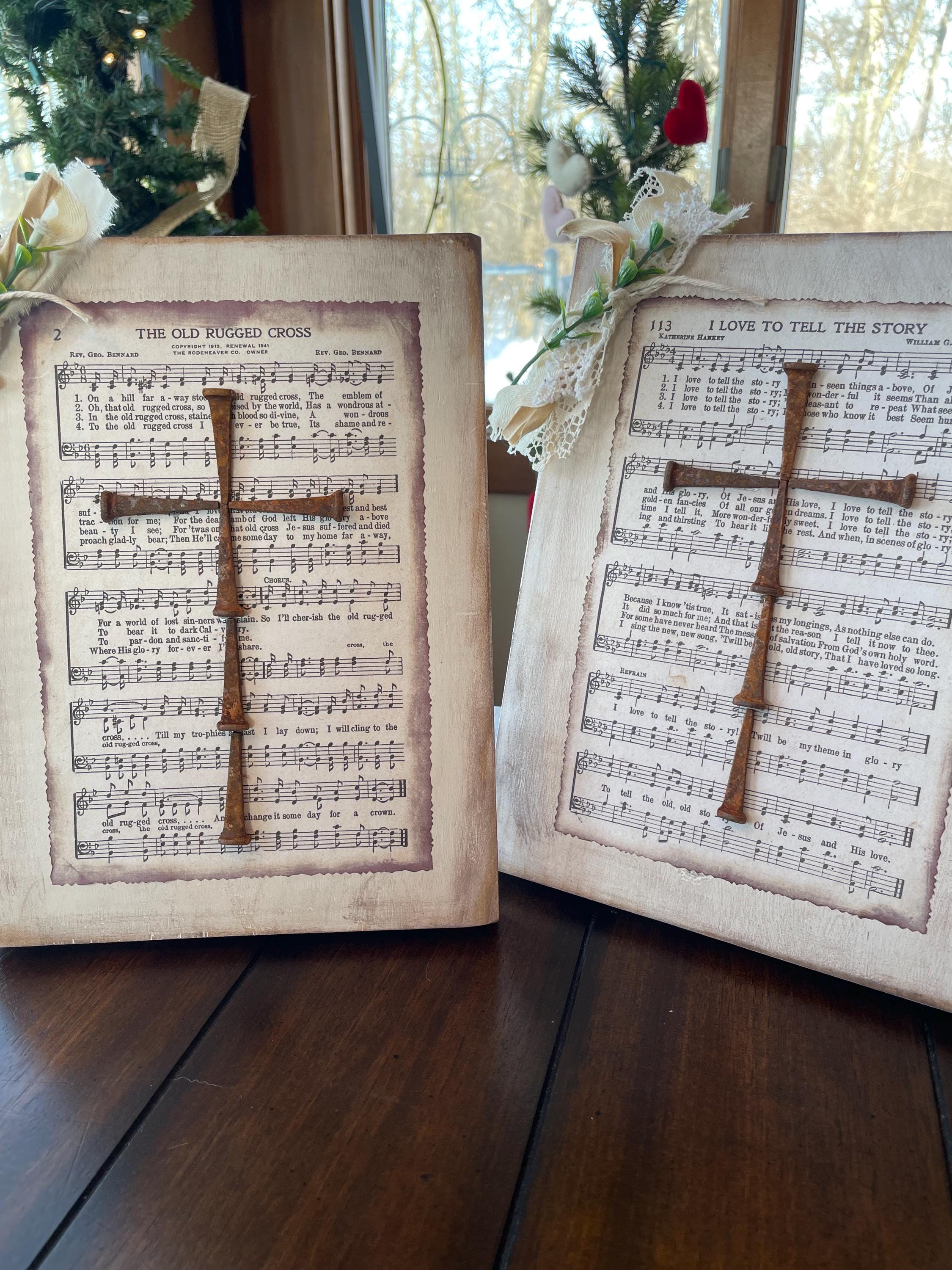 Hymn Decor Blessed Assurance in the Garden Old Rugged Cross Easter ...