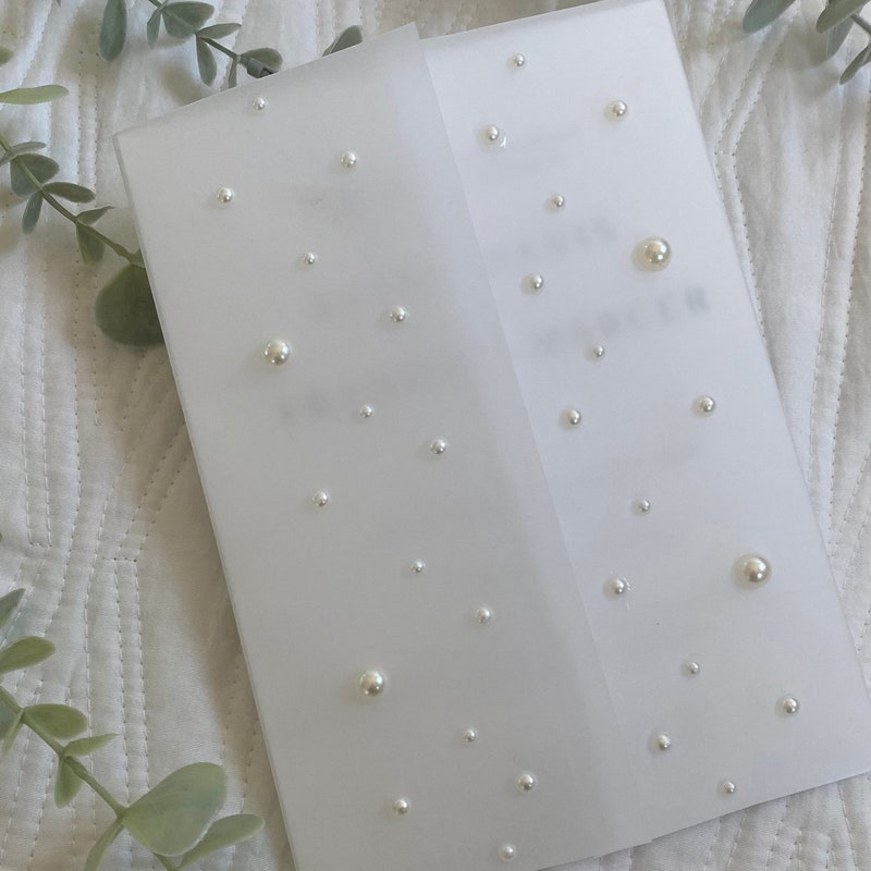 Pearl Vellum Invites - Etsy