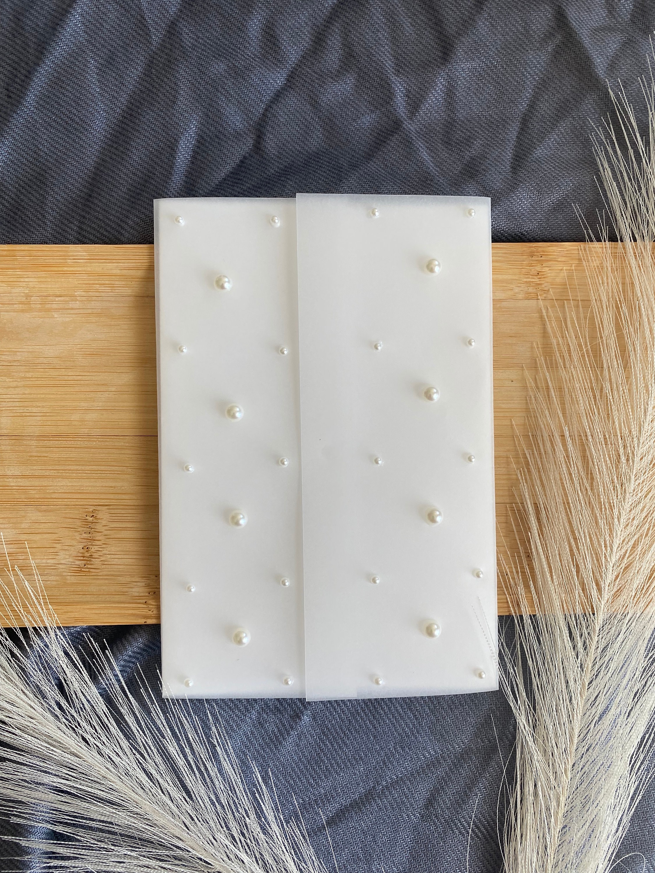 Pre-folded Vellum Jacket 5x7 4x6 A6 A5 Pearlvellum Wrap Hand Folding ...