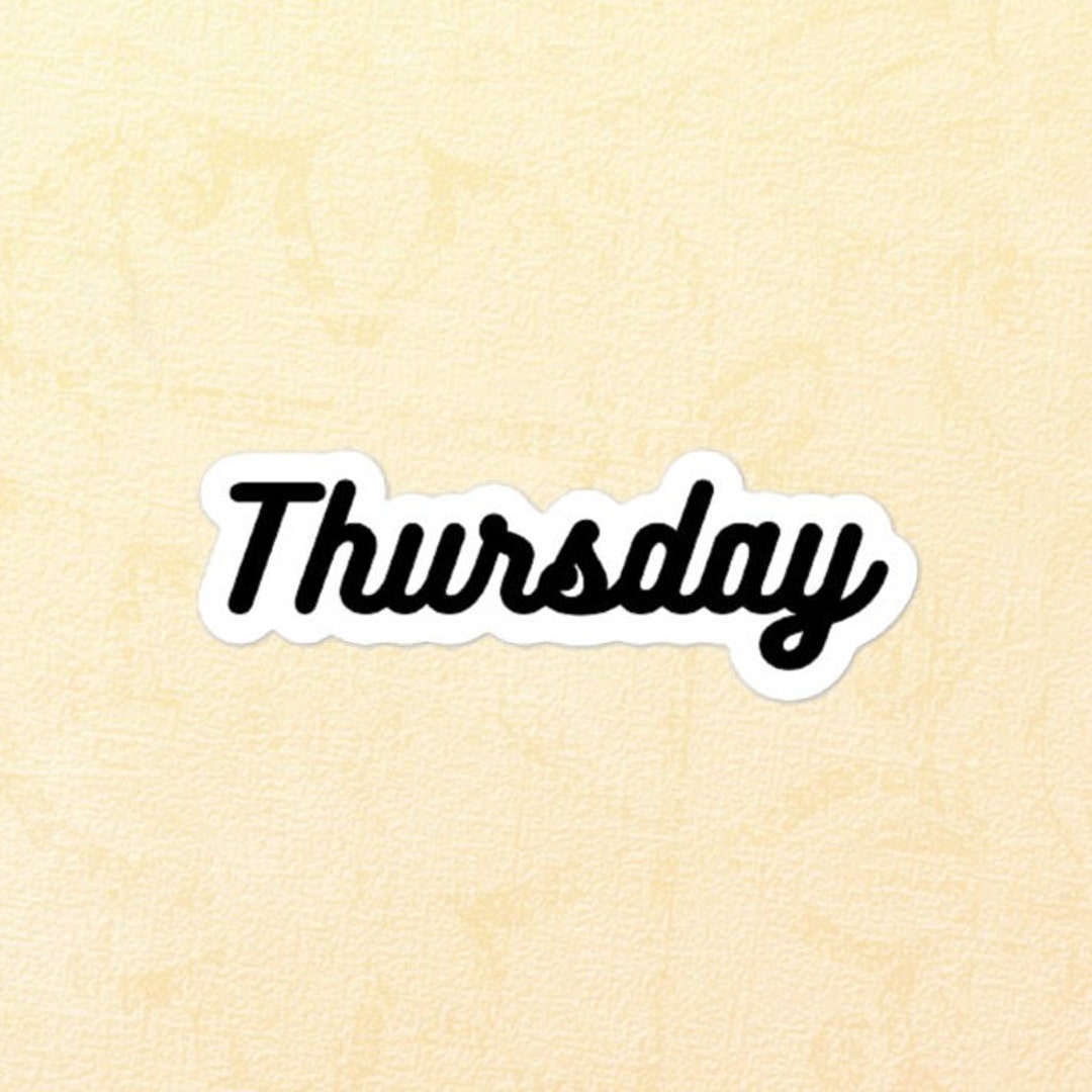 Aesthetic Thursday Sticker days of the Week Sticker Series - Etsy
