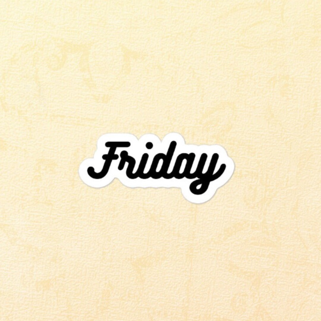 Aesthetic Friday Sticker days of the Week Sticker Series - Etsy