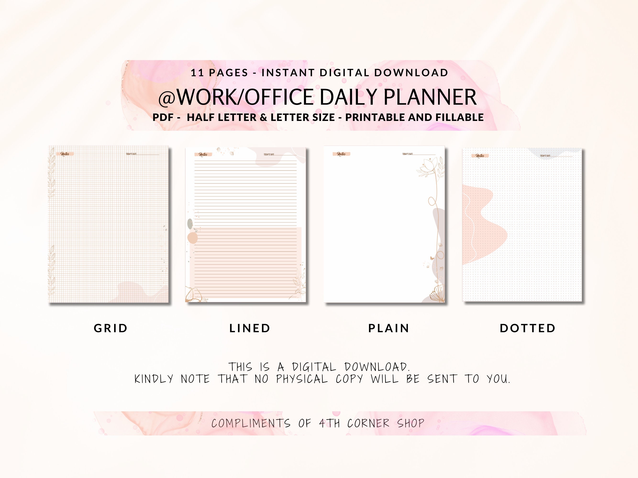 Customer Service Planner Printable Inserts Daily Productivity Sheets ...