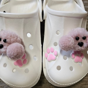Cute Pink Poodle Shoe Charm - Etsy