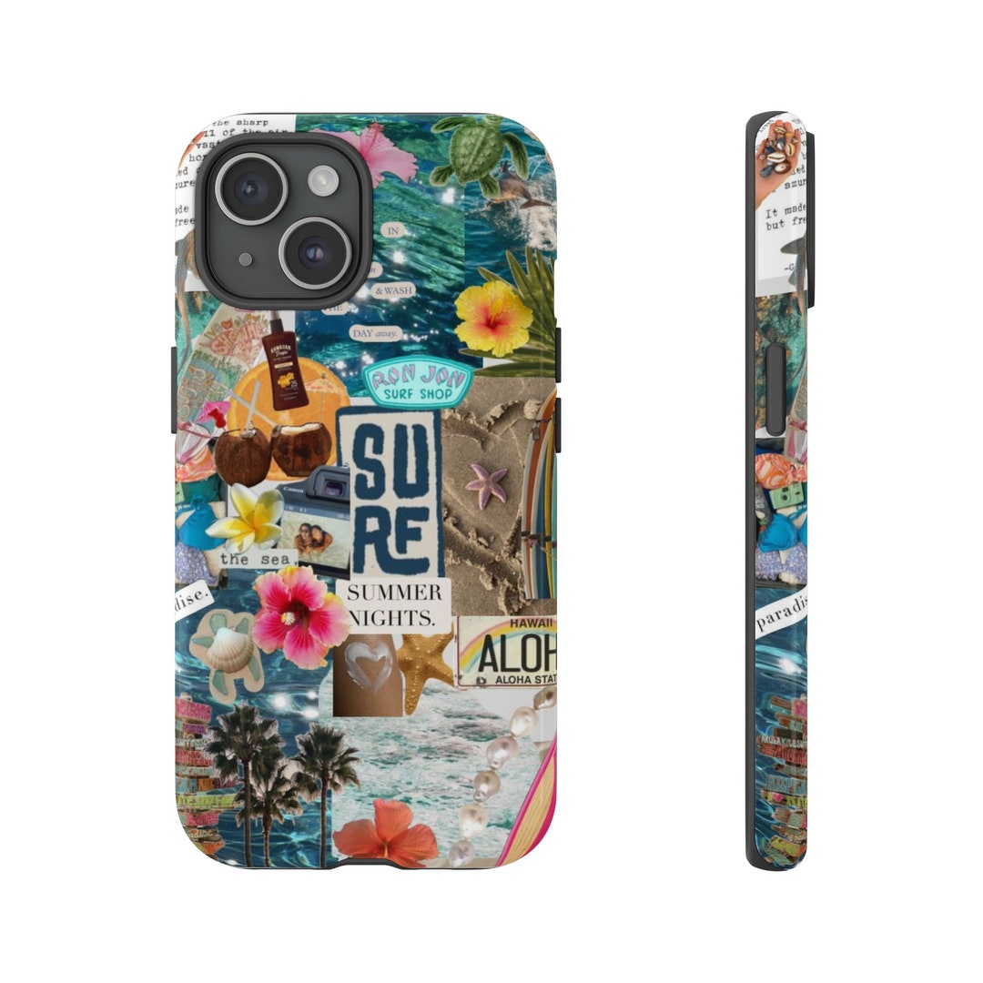 Hawaiian Coconut Girl Collage Phone Case, Beachy Phone Case, iPhone 15 ...