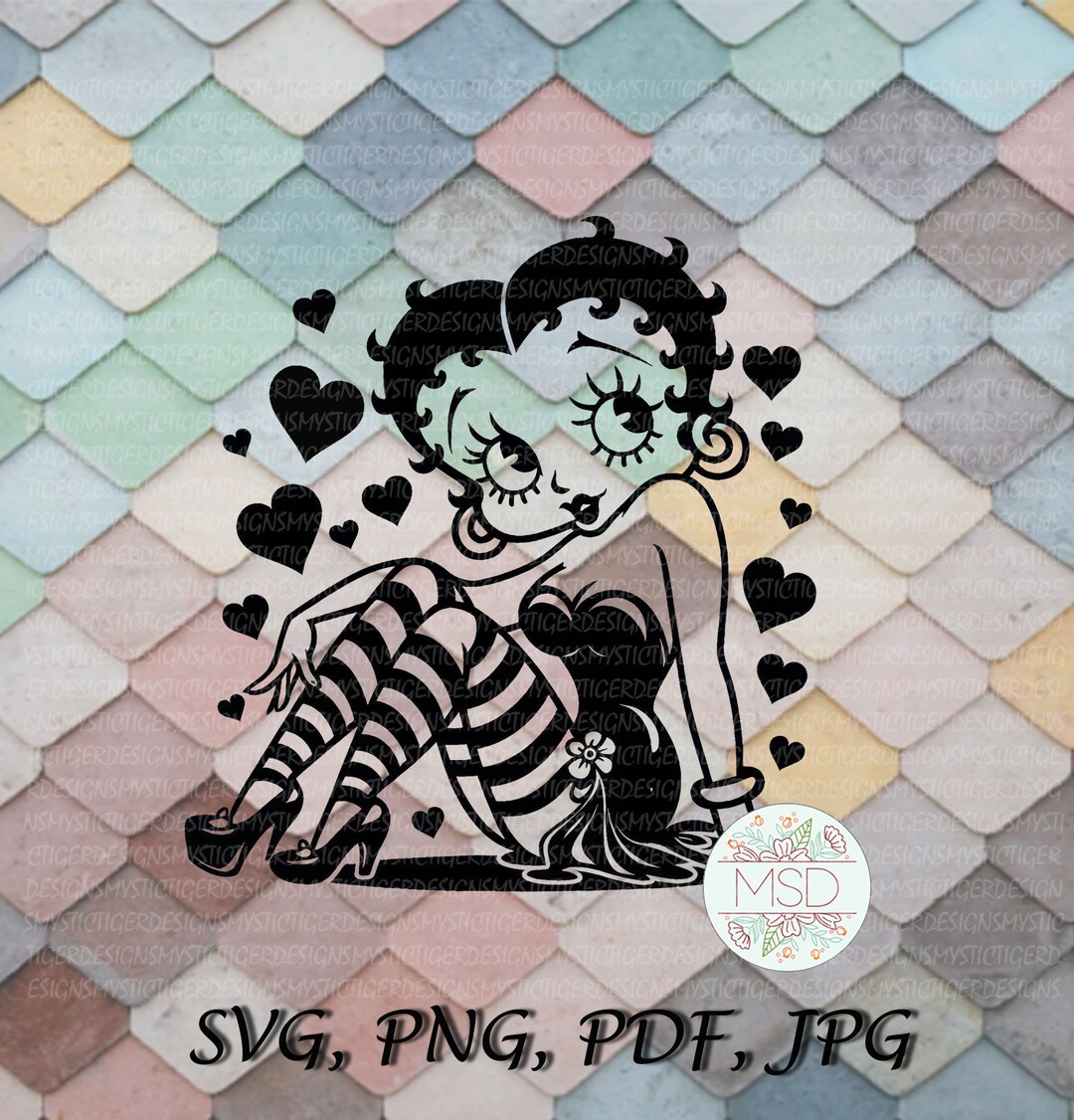 Betty Boop Fan Art 1 SVG Digital Cut File High-quality 300dpi SVG, PNG ...