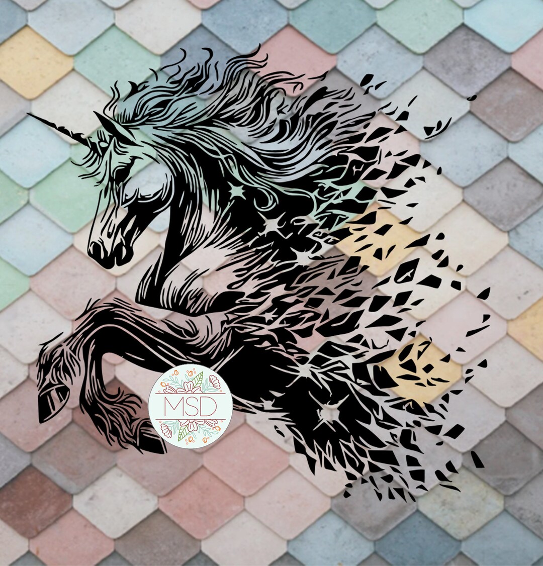 Majestic Unicorn SVG Intricate Weeding, Cricut, Silhouette Vinyl ...