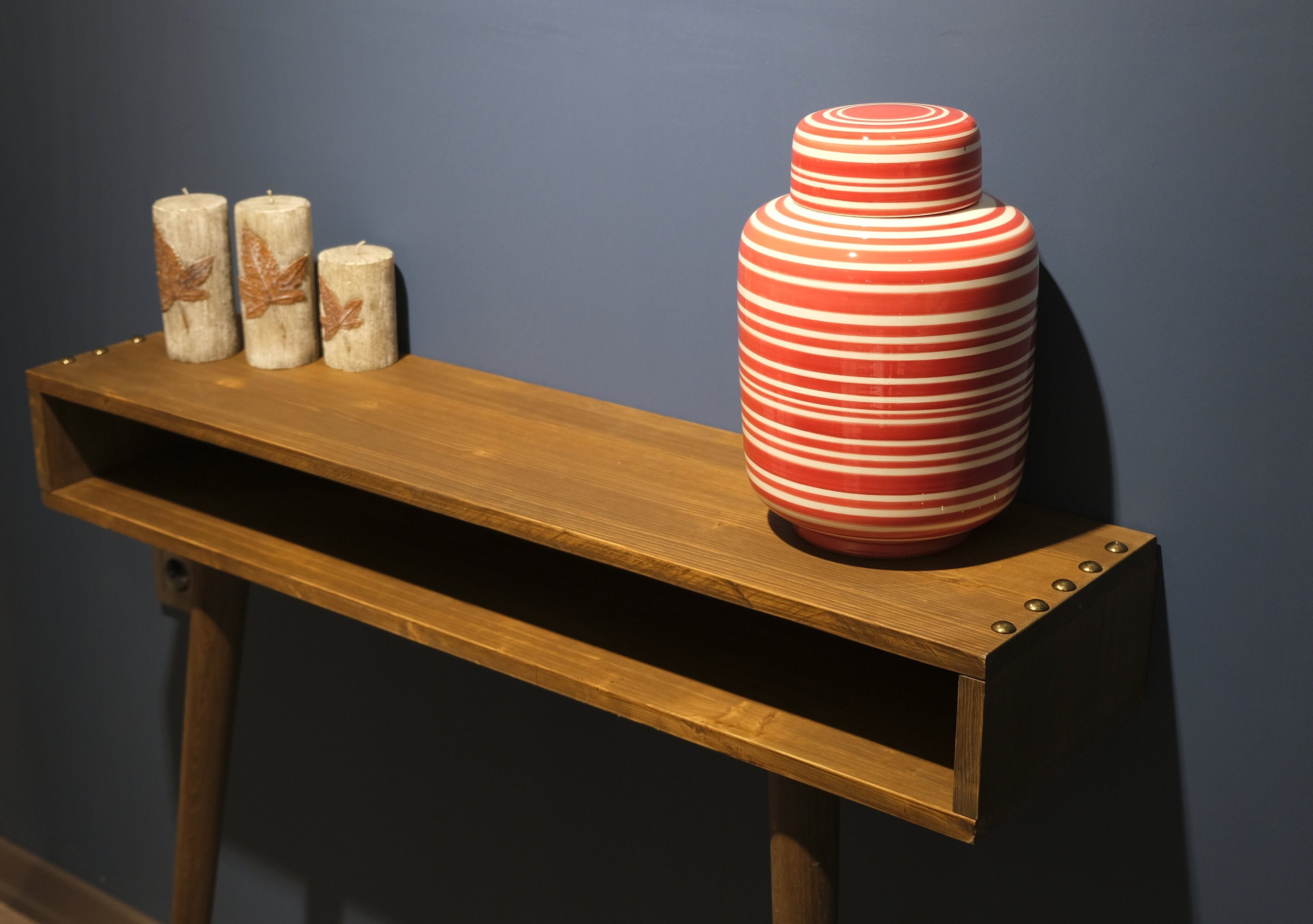 Slim Entryway Table With Storage, Narrow Console Table With Shelves ...