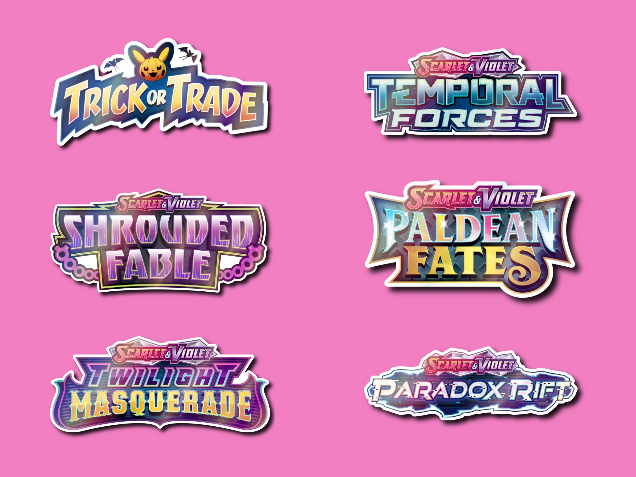 Pokémon Scarlet & Violet TCG Binder Set Holographic Sticker Labels - Etsy