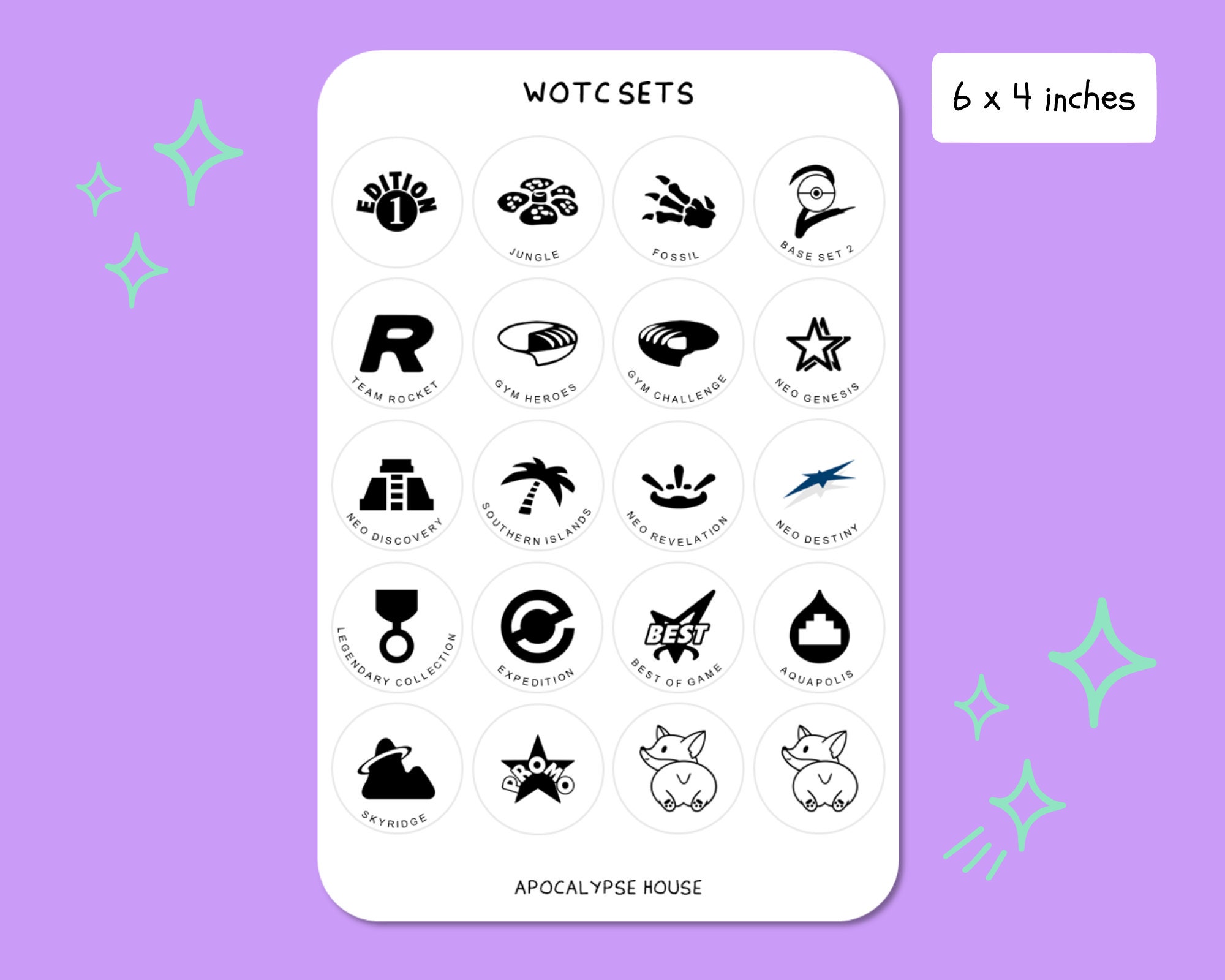 Pokemon TCG Set Sticker Labels - Etsy