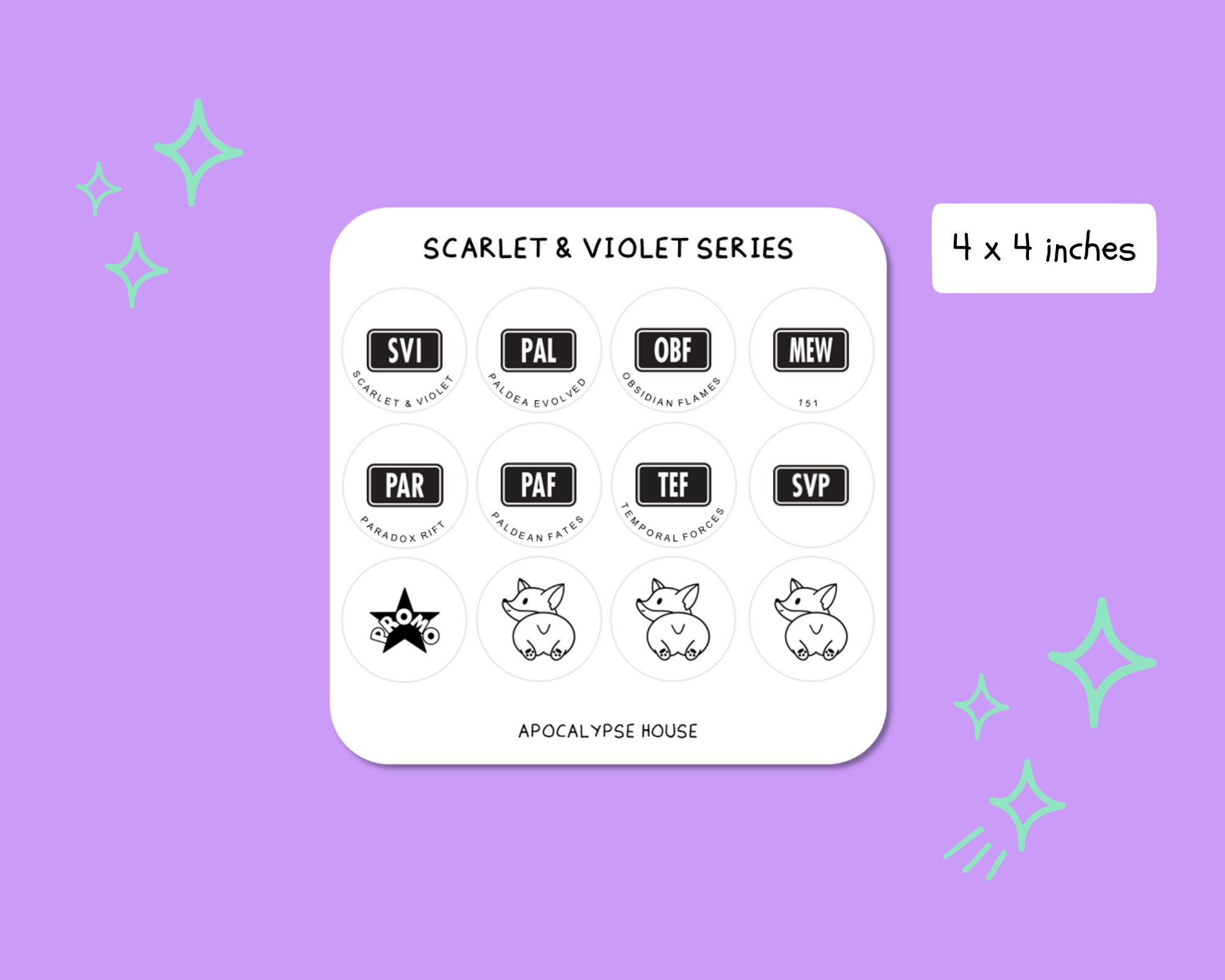 Pokemon TCG Set Sticker Labels - Etsy