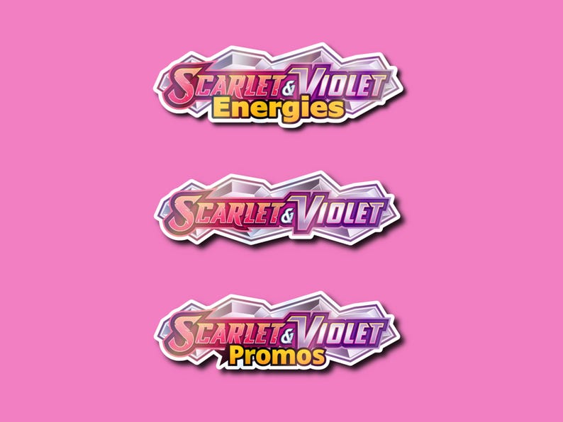 Pokémon Scarlet & Violet TCG Binder Set Holographic Sticker Labels - Etsy