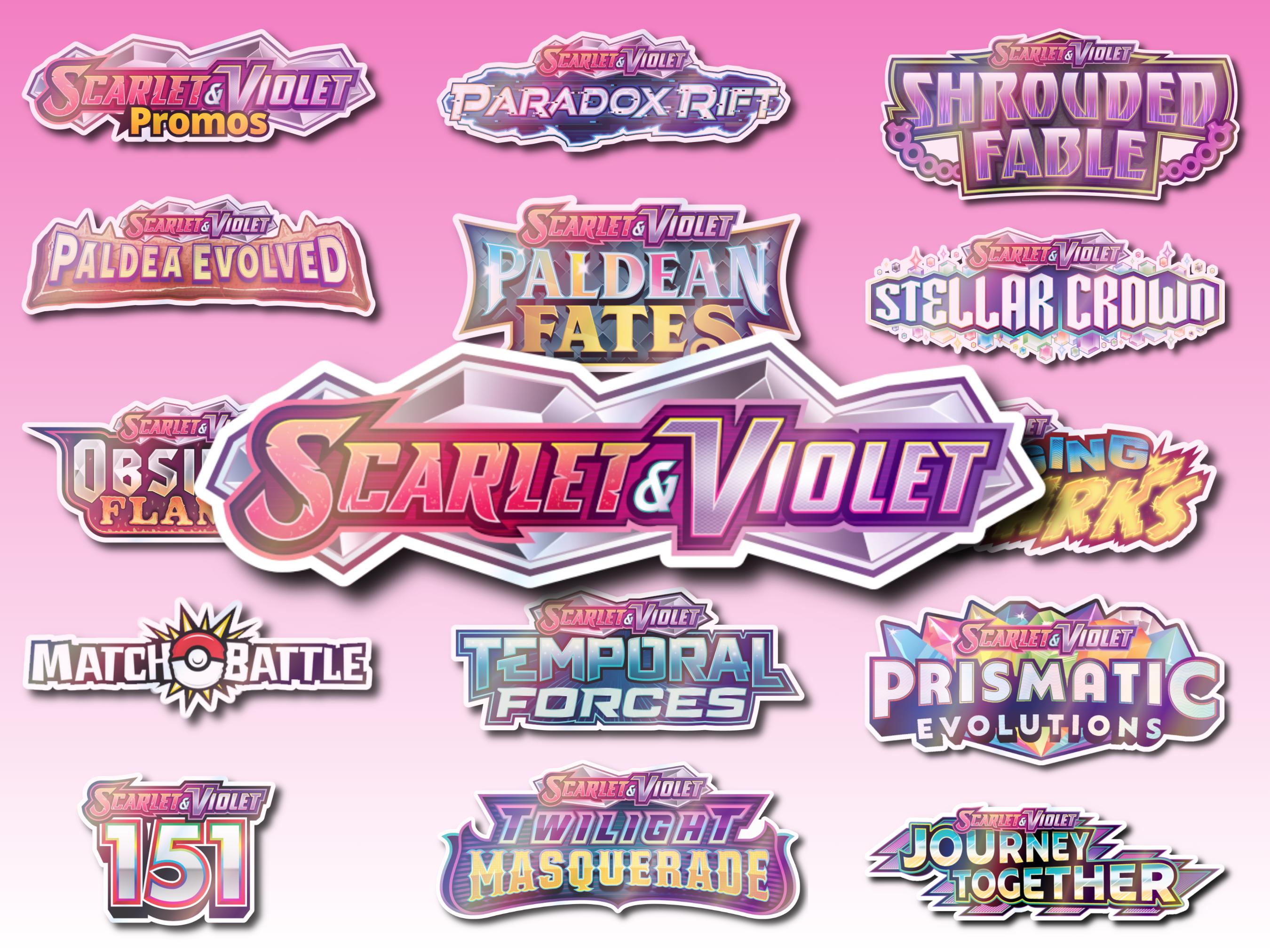 Pokémon Scarlet & Violet TCG Binder Set Holographic Sticker Labels - Etsy