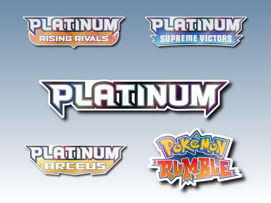 Pokémon Platinum TCG Binder Set Holographic Sticker Labels - Etsy