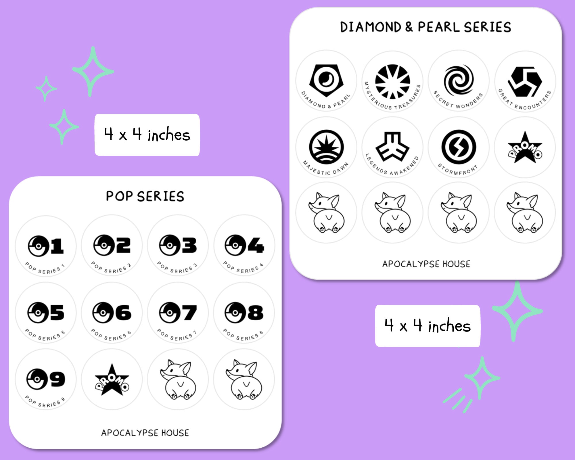 Pokemon TCG Set Sticker Labels - Etsy