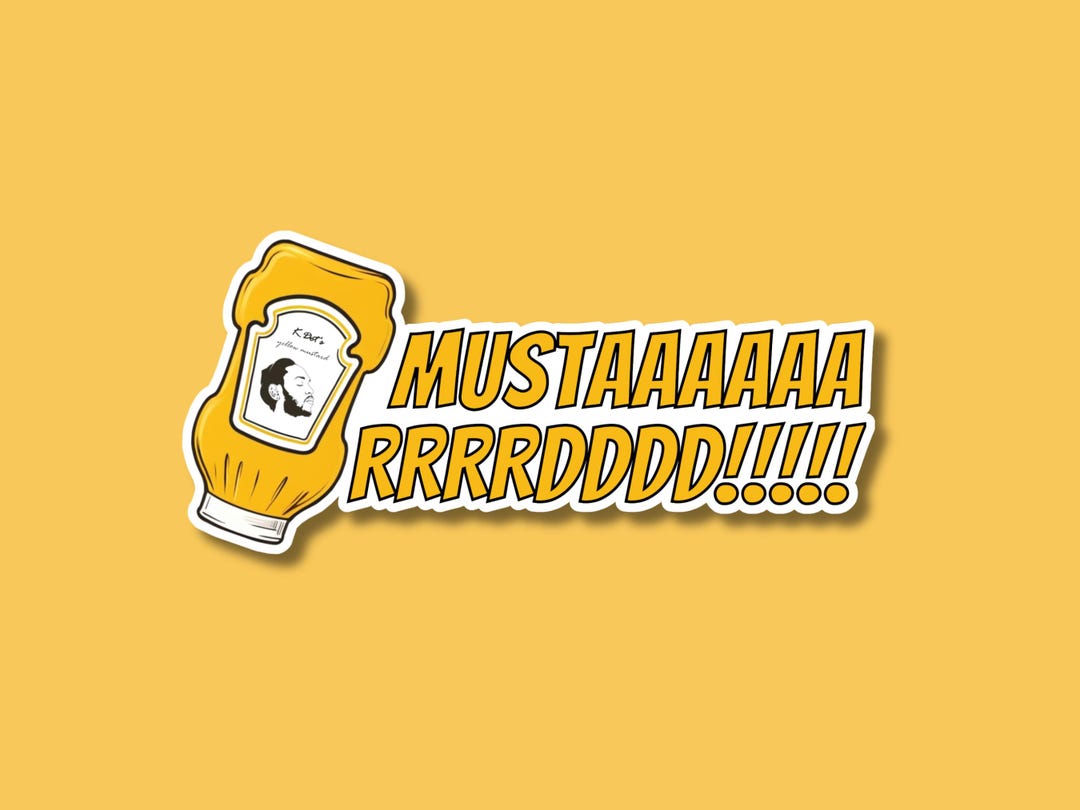 MUSTARD! Sticker – Inspired by Kendrick Lamar's 'TV Off' | Durable ...