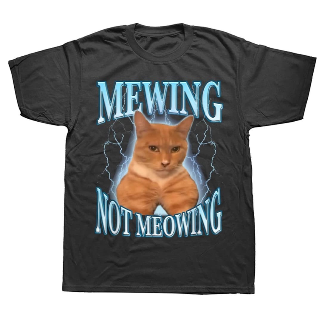 Mewing Not Meowing Tshirt Tiktok Mewing - Etsy