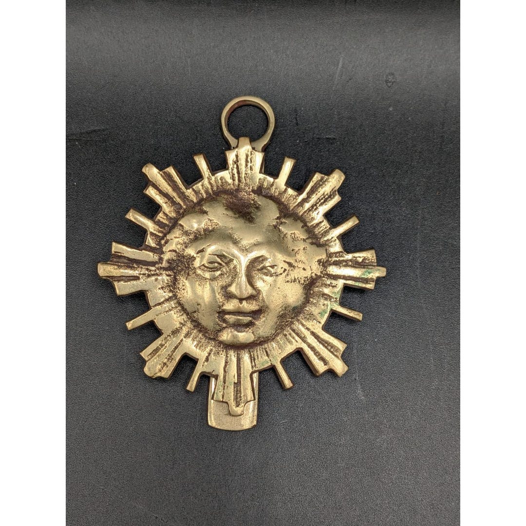 Vintage Bronze Sun Paperweight Note Clip Wall Hanging Korea - Etsy