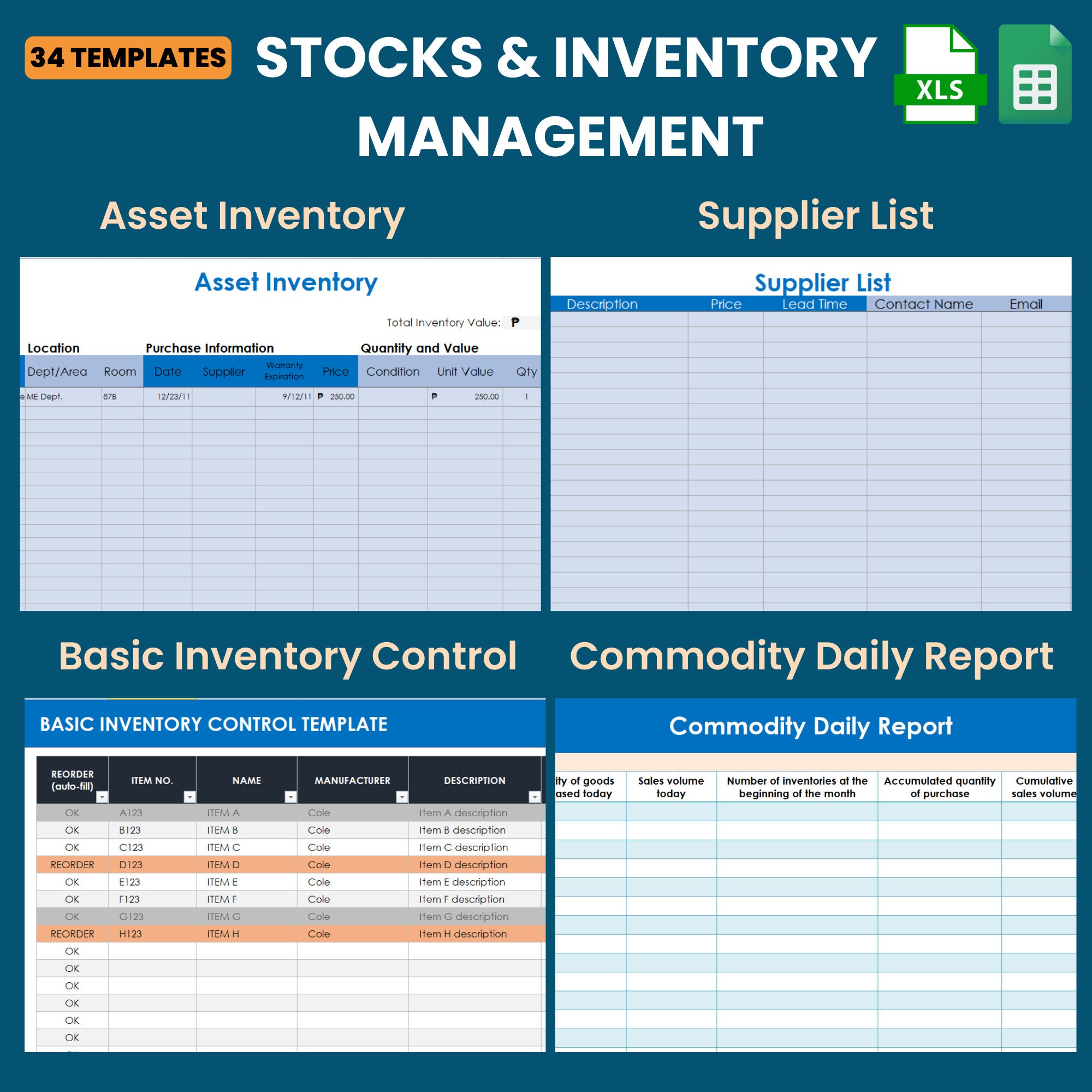Inventory Management Tracker Excel Spreadsheet Inventory Control ...